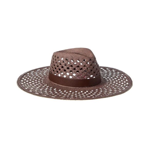 Valentino | Accessories | Valentino Vlogo Leathertrim Straw Hat | Poshmark